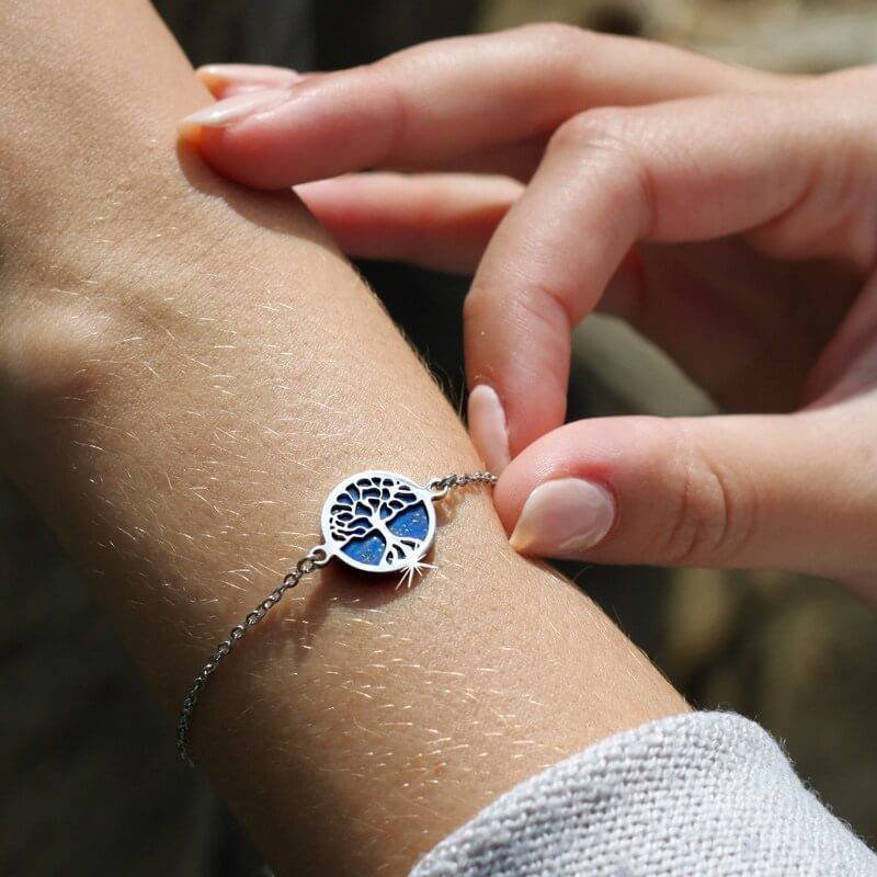 Bracelet de lithothérapie Lapis-Lazuli en acier inoxydable - Dans Nos ...